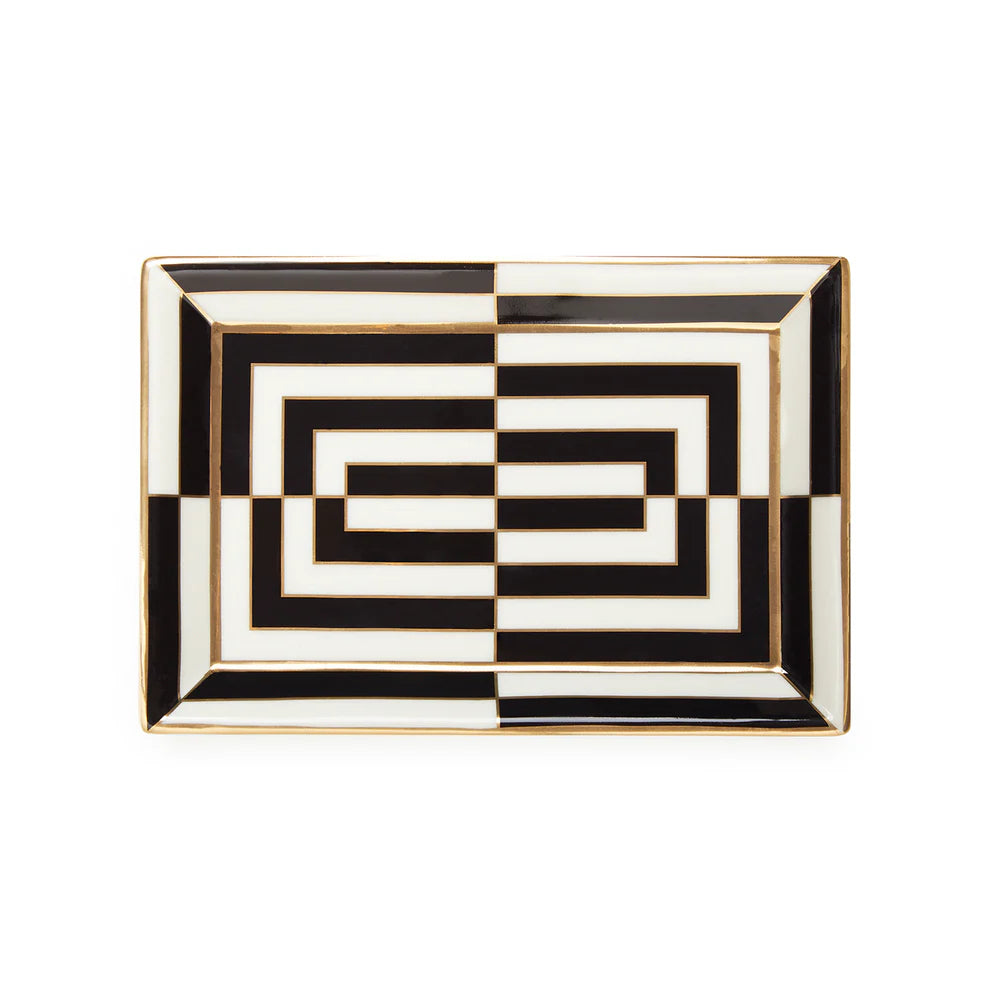 OP ART RECTANGLE TRAY- BLACK WHITE – Lulu Puras